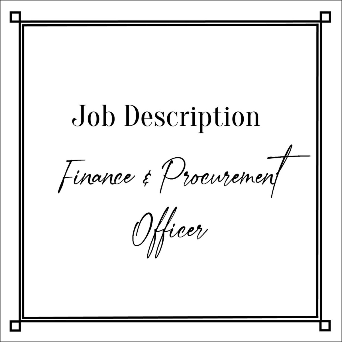 JD Finance & Procurement Officer – V R B Management Consulting Co. LLC